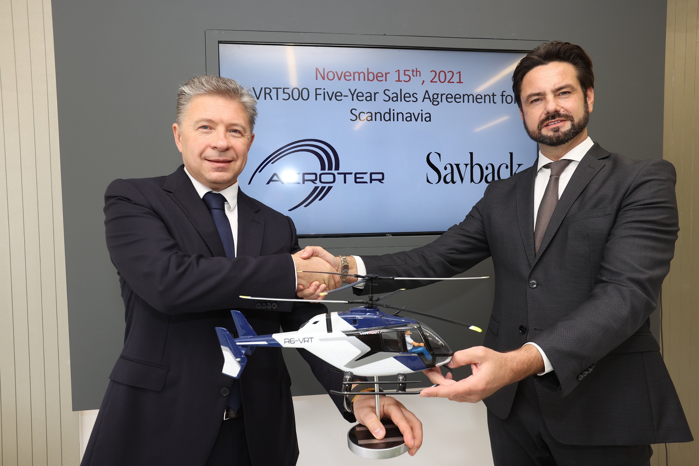 Aeroter and Savback sign five-year sales agreement for VRT500 ...